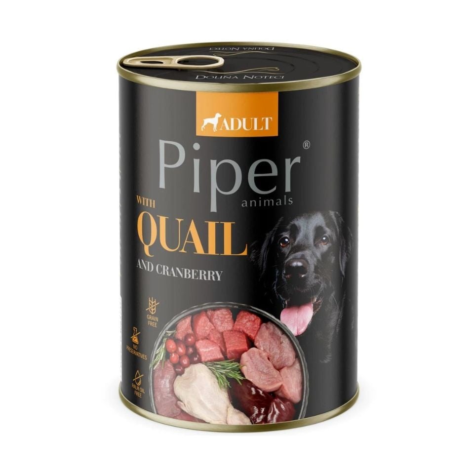 PIPER Dog Prepelice s brusnicami 400g | Fera.sk