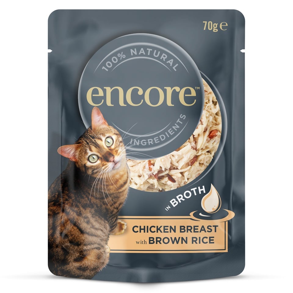 ENCORE Cat Chicken Breast with Brown Rice in Broth Kuracie prsia pre ...