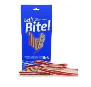 Maškrty pre psy BRIT Lets Bite Dog Chicken Sandwich 30g - ceny a ...